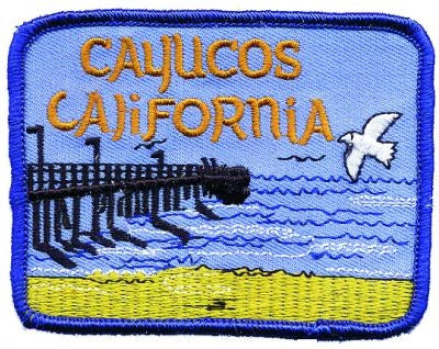 CAYUCOS CALIFORNIA souvenir embroidered patch – Happy Wood Products