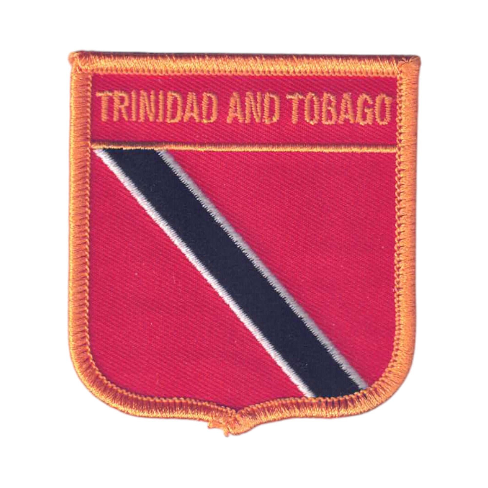 TRINIDAD AND TOBAGO medium flag shield souvenir embroidered patch ...