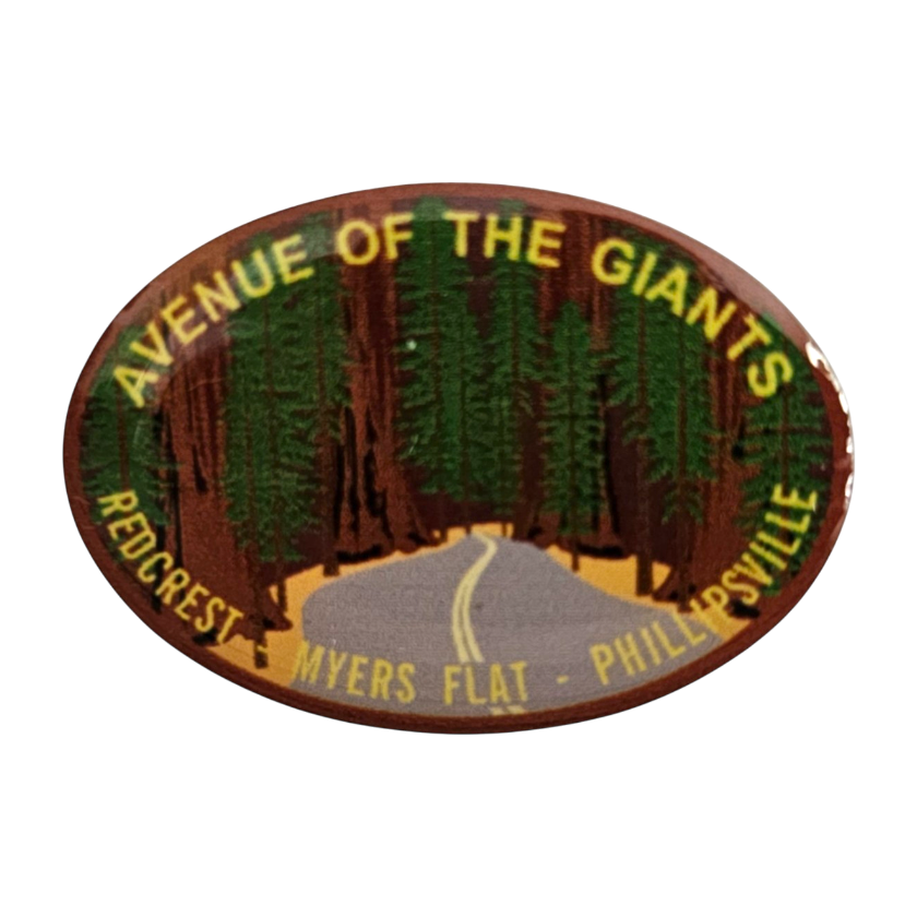 AVENUE OF THE GIANTS - REDCREST - MYERS FLAT - PHILLIPSVILLE hat pin ...
