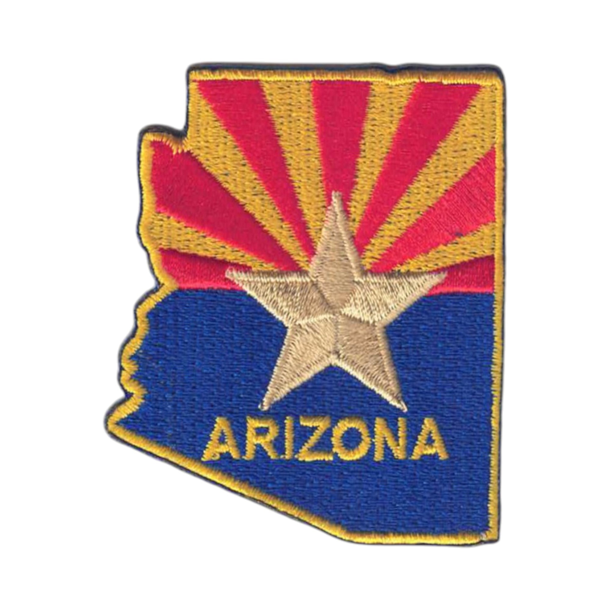 ARIZONA state shape flag souvenir or uniform embroidered patch - AZ ...
