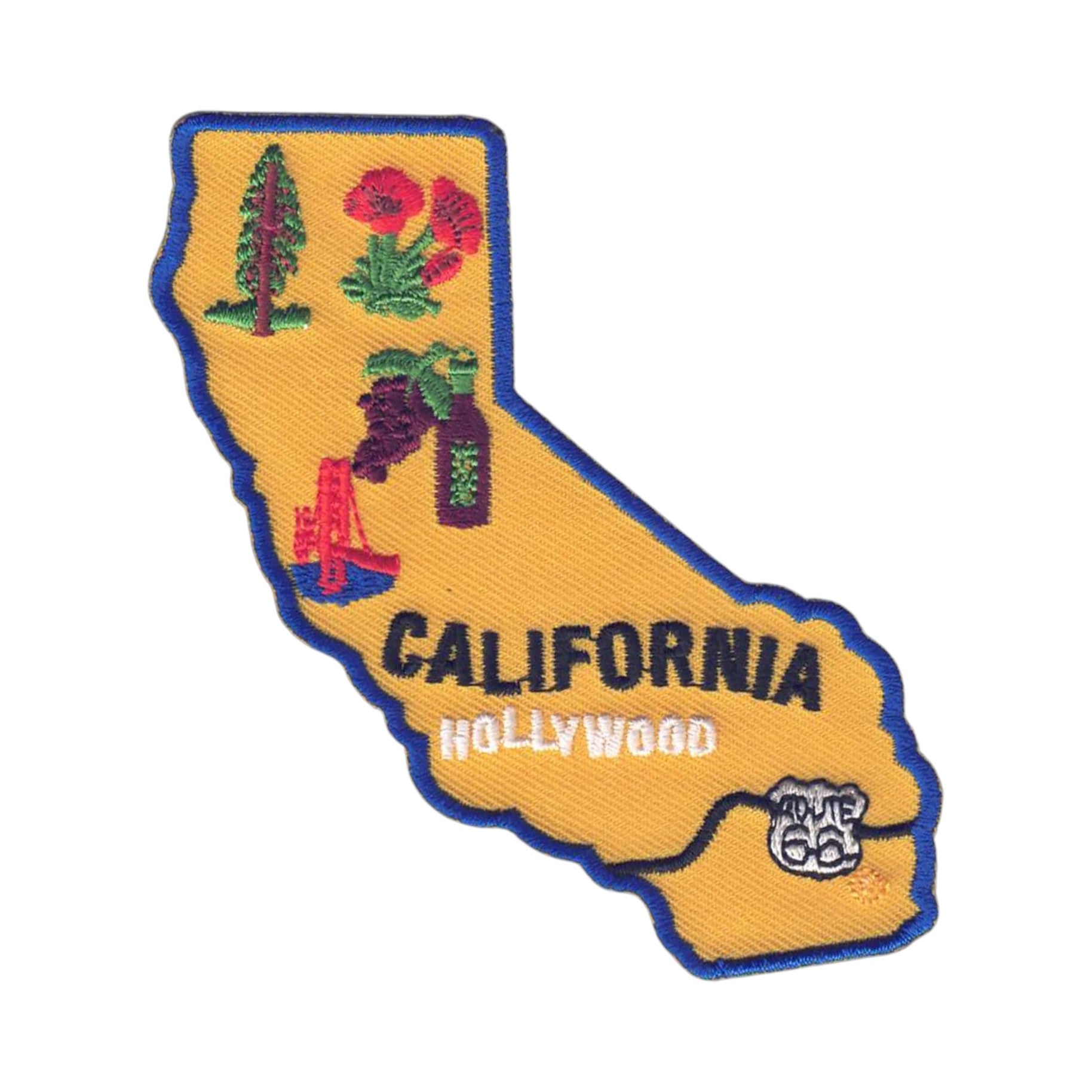 CALIFORNIA map souvenir embroidered patch – Happy Wood Products / Holm ...
