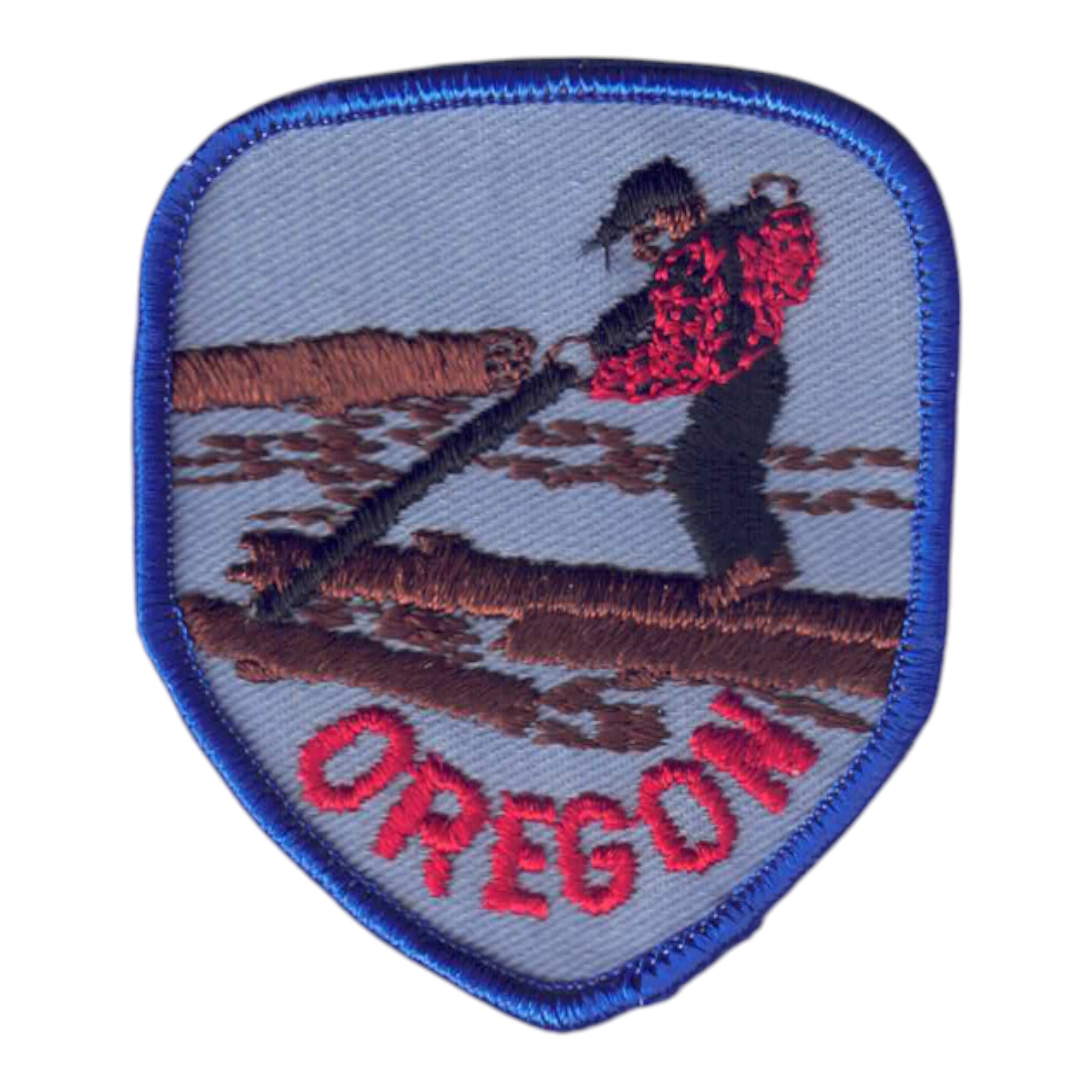 OREGON logger shield souvenir embroidered patch, OR – Happy Wood ...