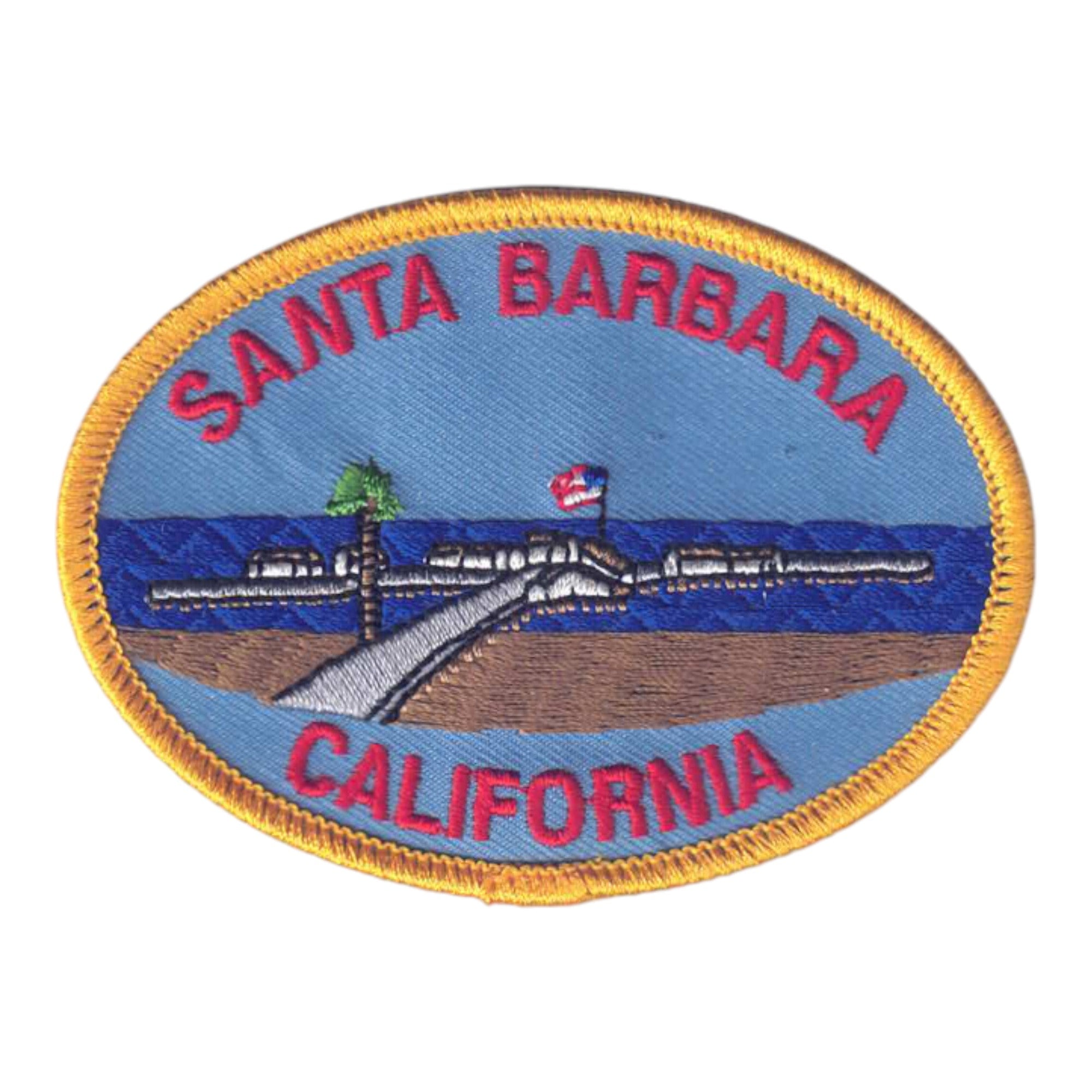 SANTA BARBARA CALIFORNIA pier souvenir embroidered patch – Happy Wood ...