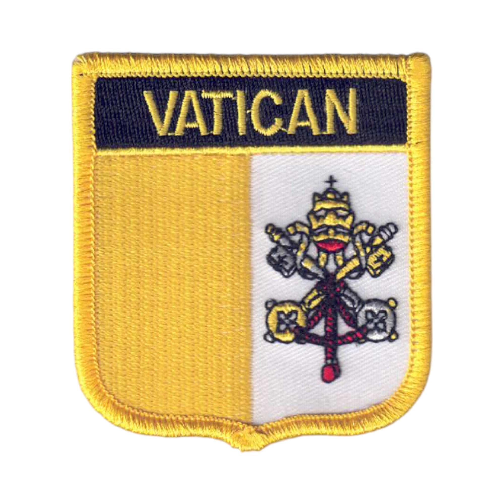 VATICAN medium flag shield souvenir embroidered patch – Happy Wood ...