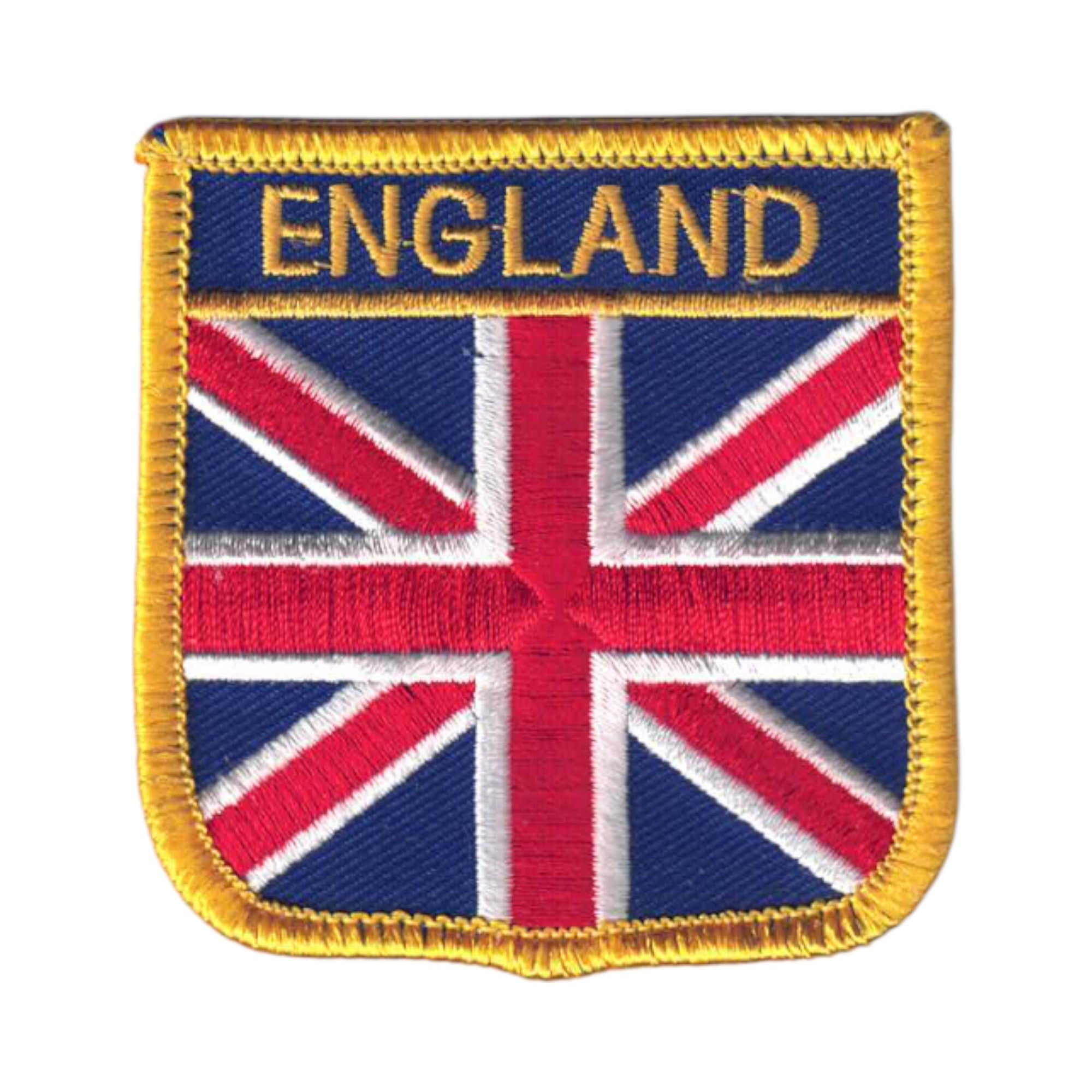 ENGLAND medium flag shield souvenir embroidered patch – Happy Wood ...