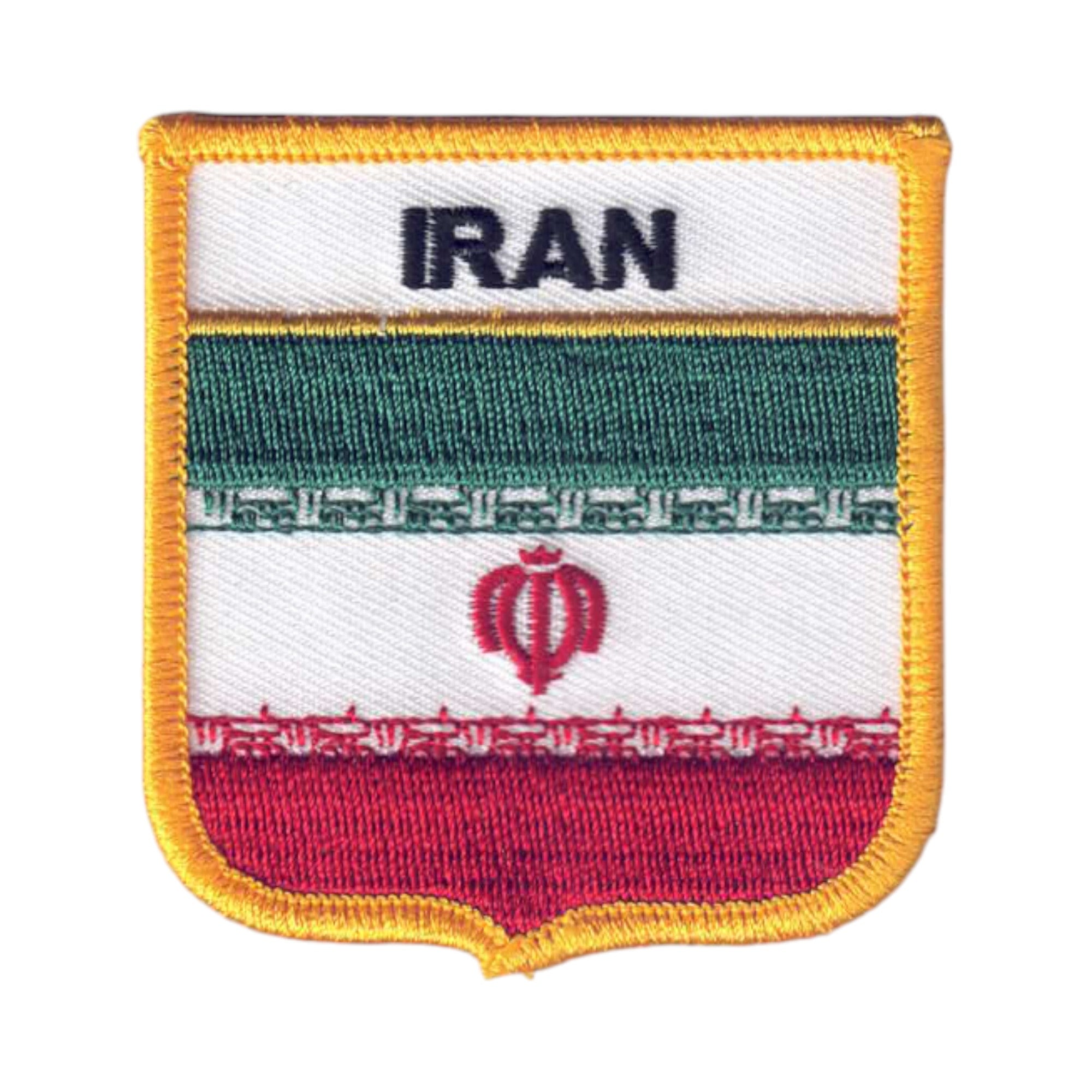 IRAN medium flag shield souvenir embroidered patch – Happy Wood ...
