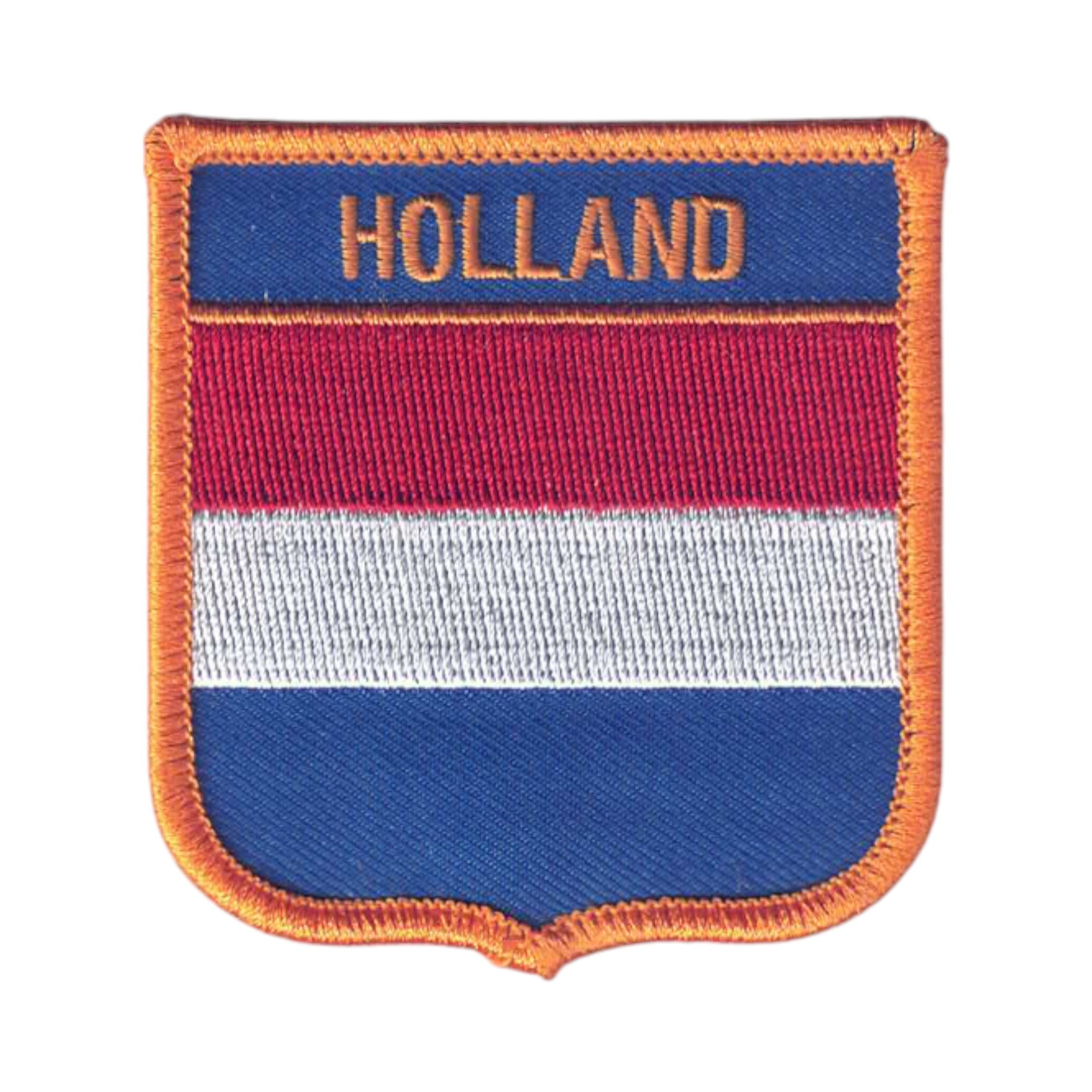 HOLLAND medium flag shield souvenir embroidered patch – Happy Wood ...