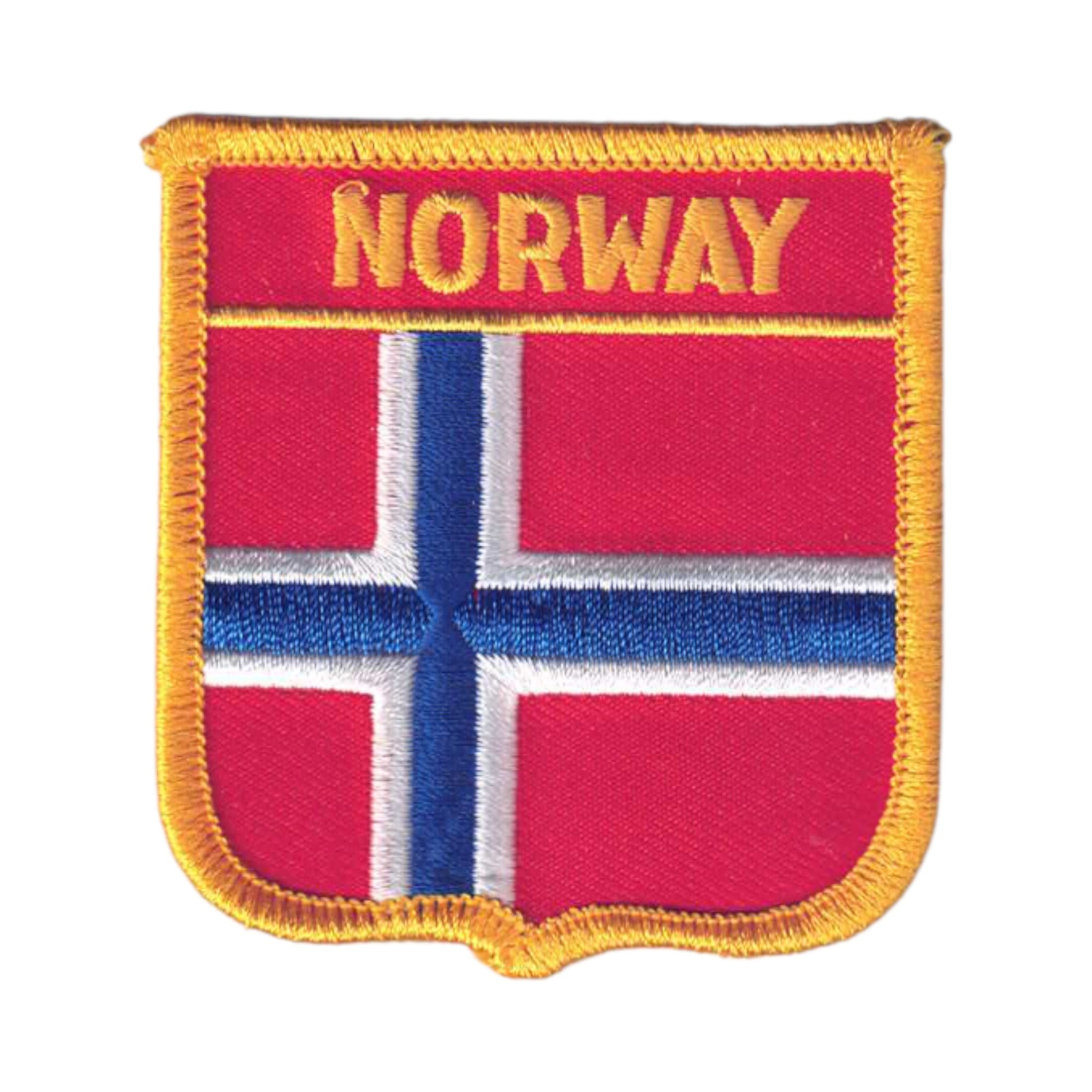 NORWAY medium flag shield souvenir embroidered patch – Happy Wood ...