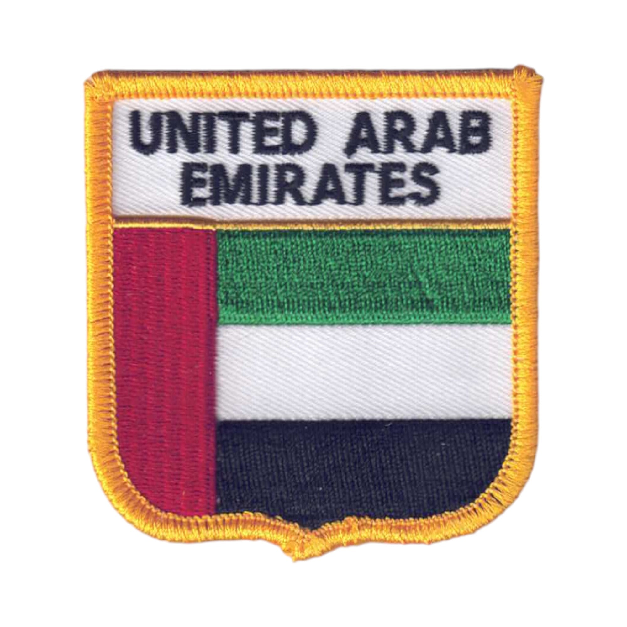 UNITED ARAB EMIRATES medium flag shield souvenir embroidered patch ...