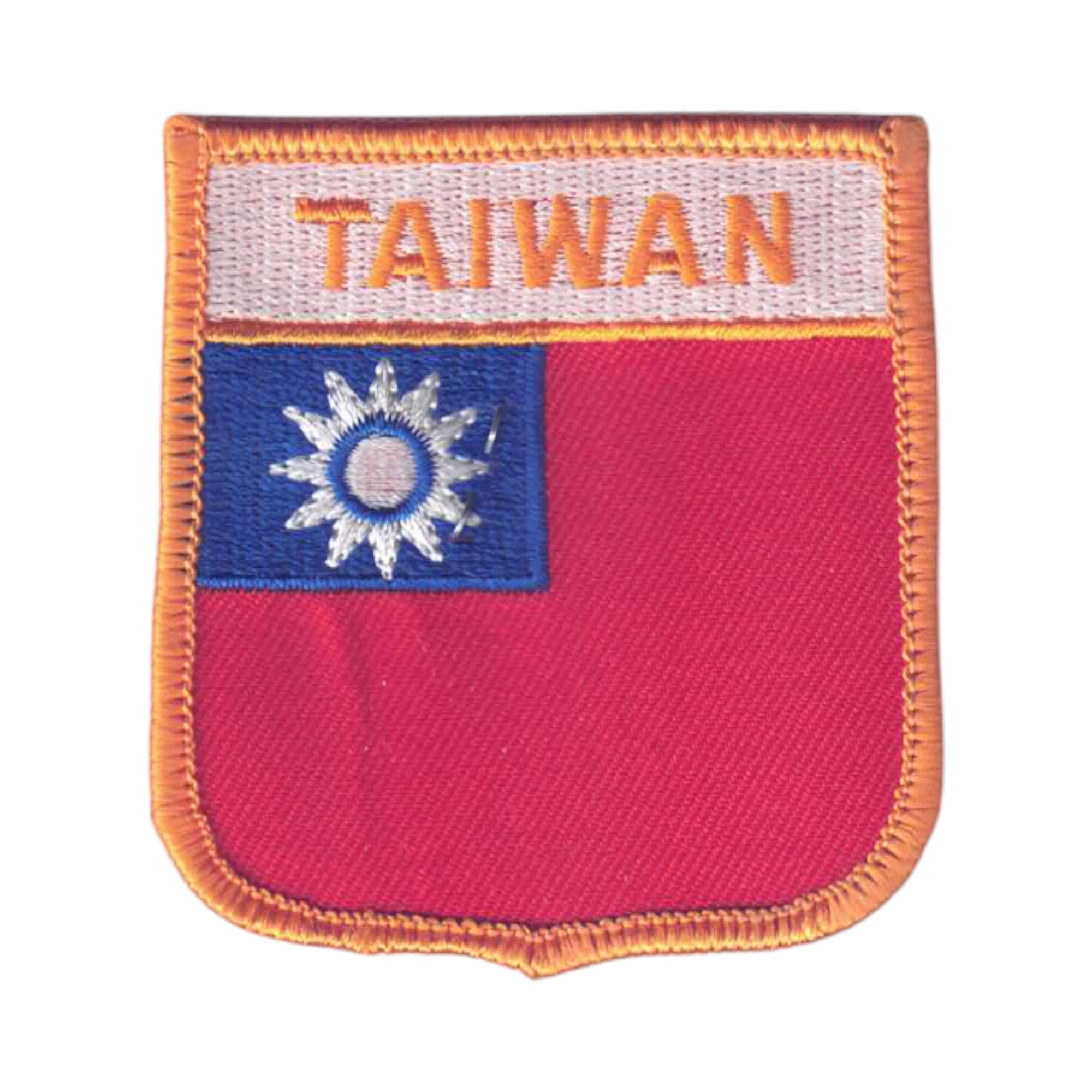 TAIWAN medium flag shield souvenir embroidered patch – Happy Wood ...