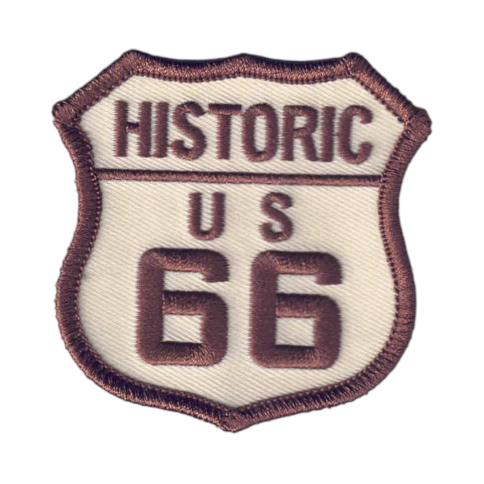 HISTORIC US 66 souvenir embroidered patch, ROUTE 66 – Happy Wood ...