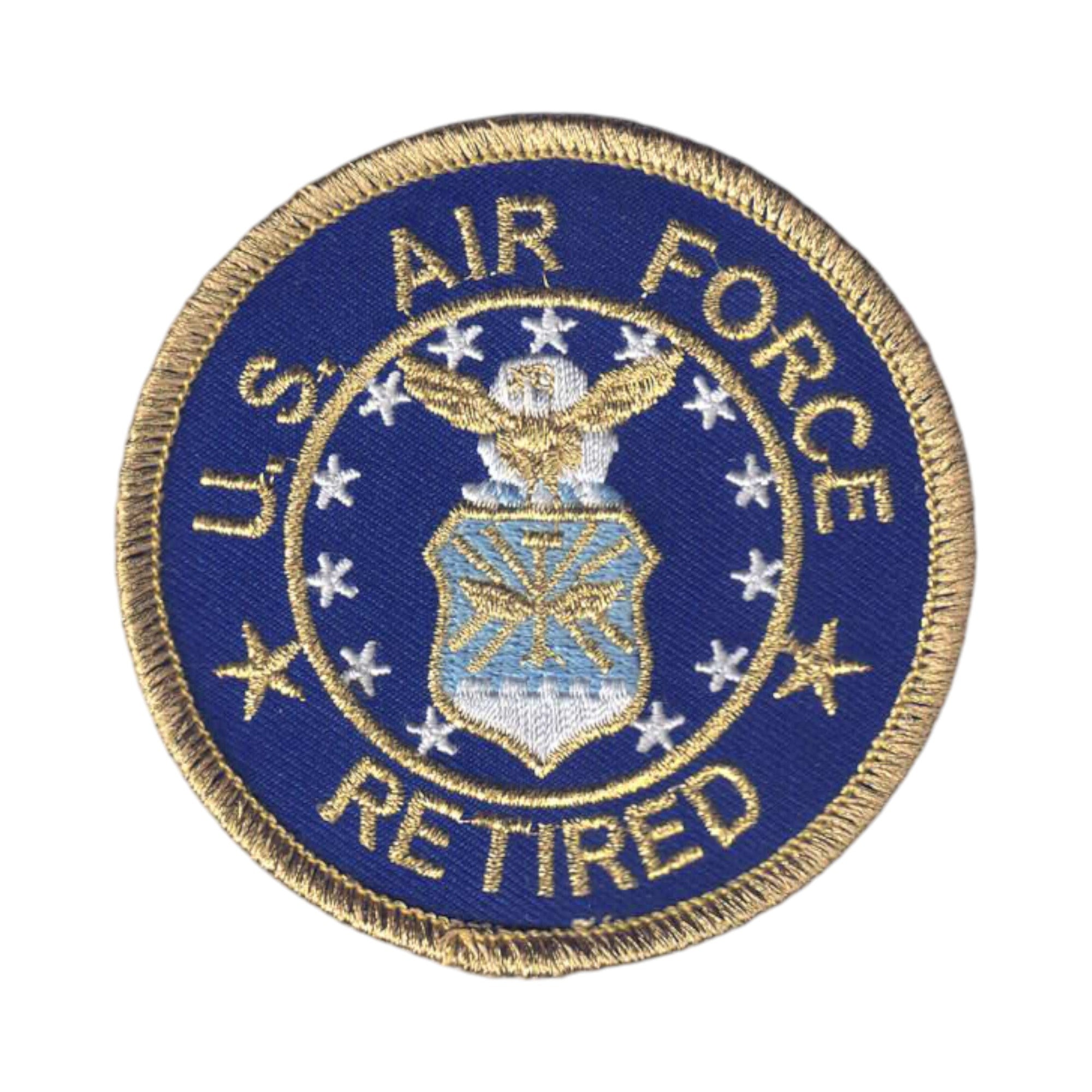 AIR FORCE RETIRED souvenir embroidered patch – Happy Wood Products ...