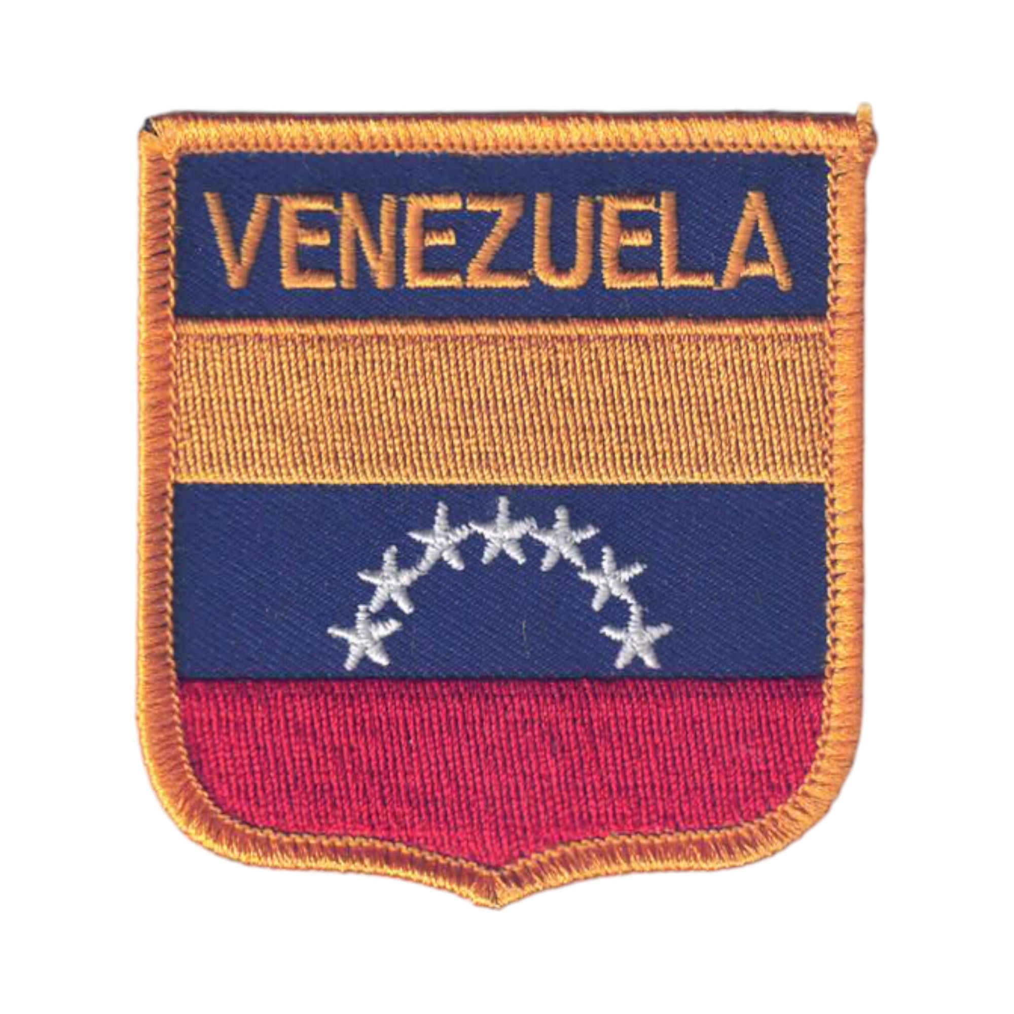 VENEZUELA medium flag shield souvenir embroidered patch – Happy Wood ...