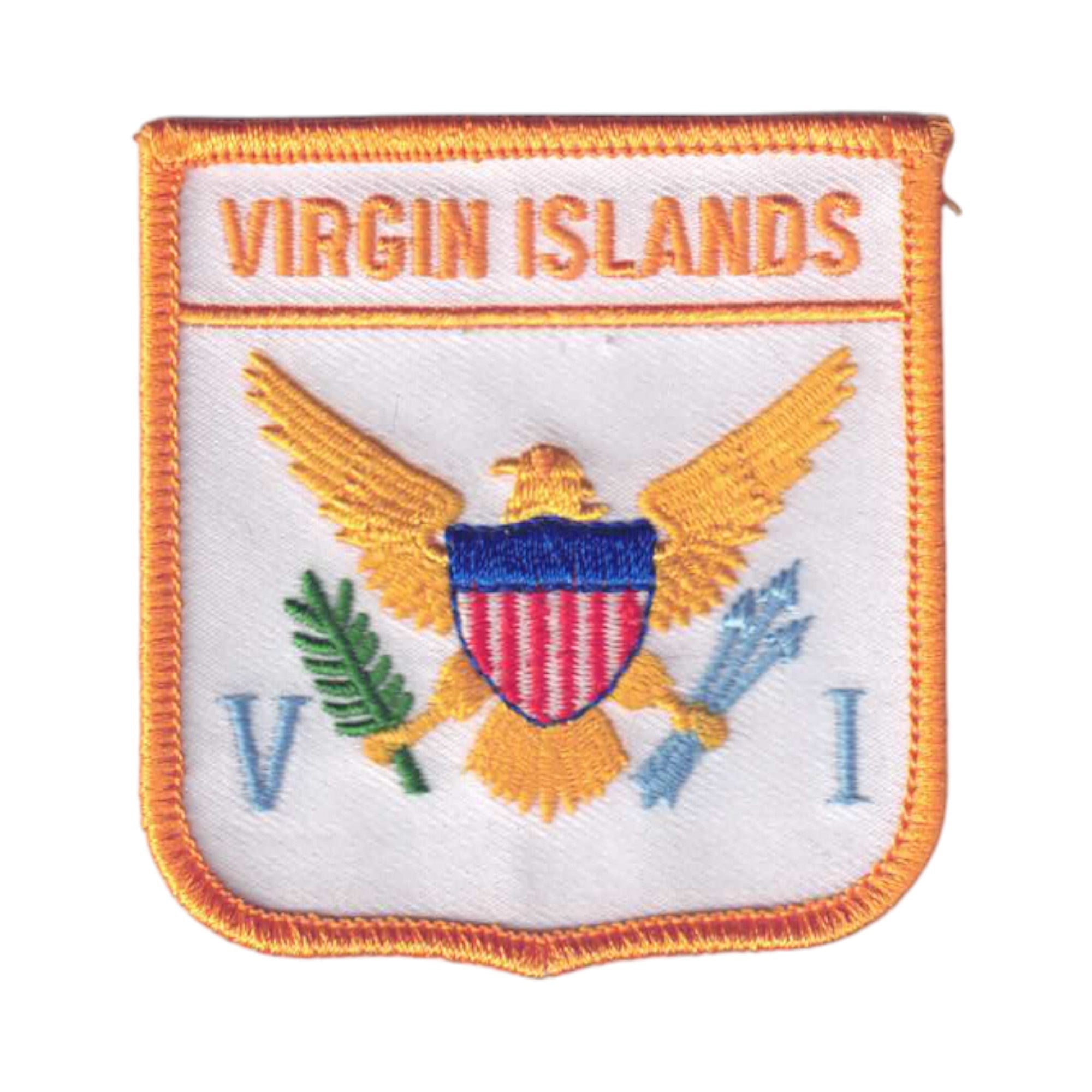 VIRGIN ISLANDS medium flag shield souvenir embroidered patch – Happy ...