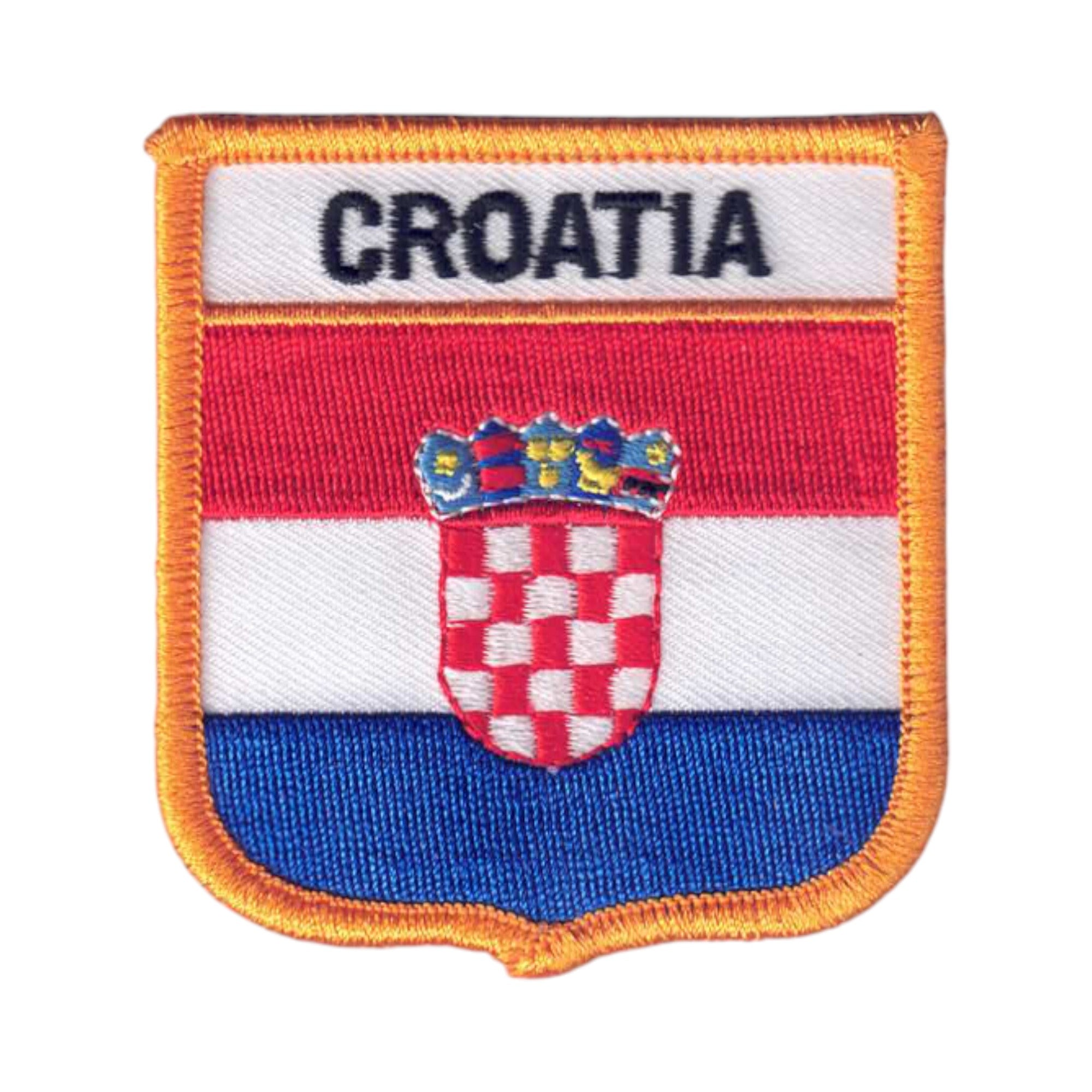 CROATIA medium flag shield souvenir embroidered patch – Happy Wood ...