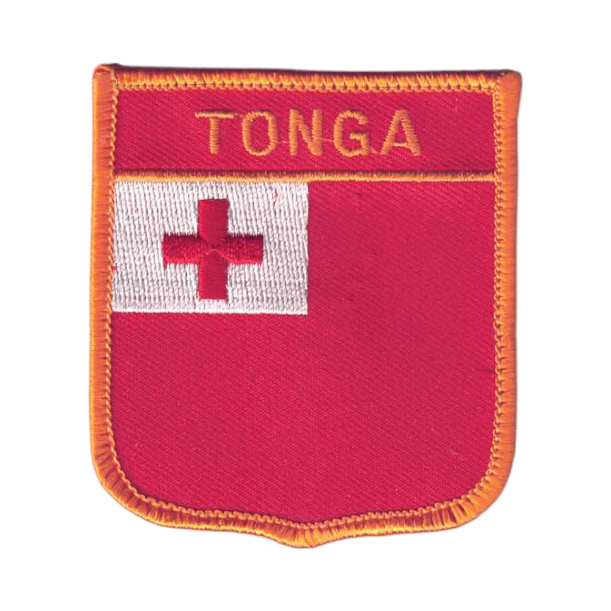 TONGA medium flag shield souvenir embroidered patch – Happy Wood ...