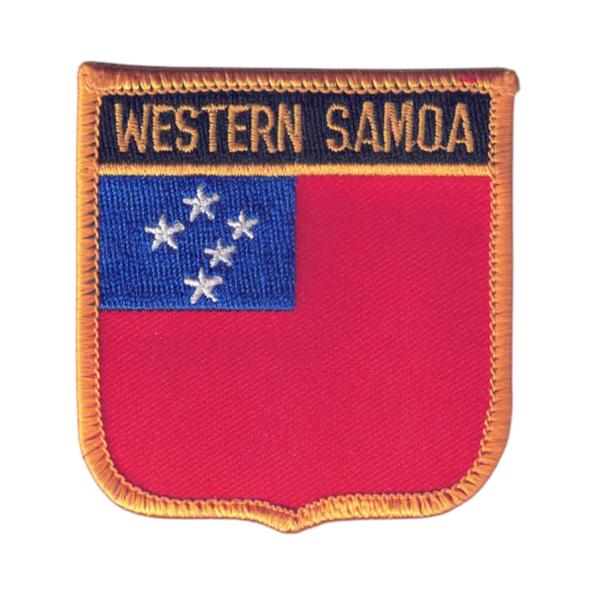 WESTERN SAMOA medium flag shield souvenir embroidered patch – Happy ...