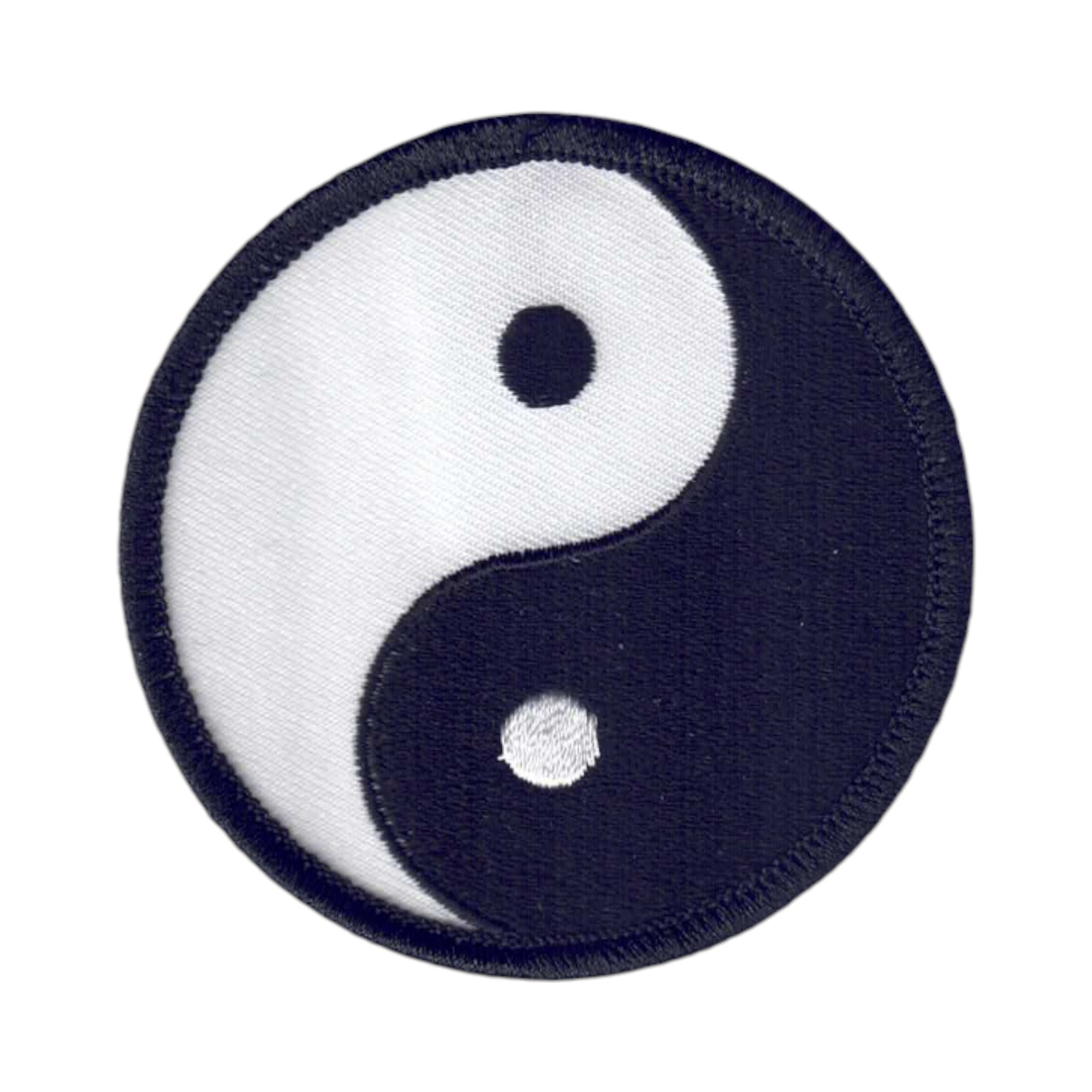 yin yang embroidered patch – Happy Wood Products / Holm Patches & Hats