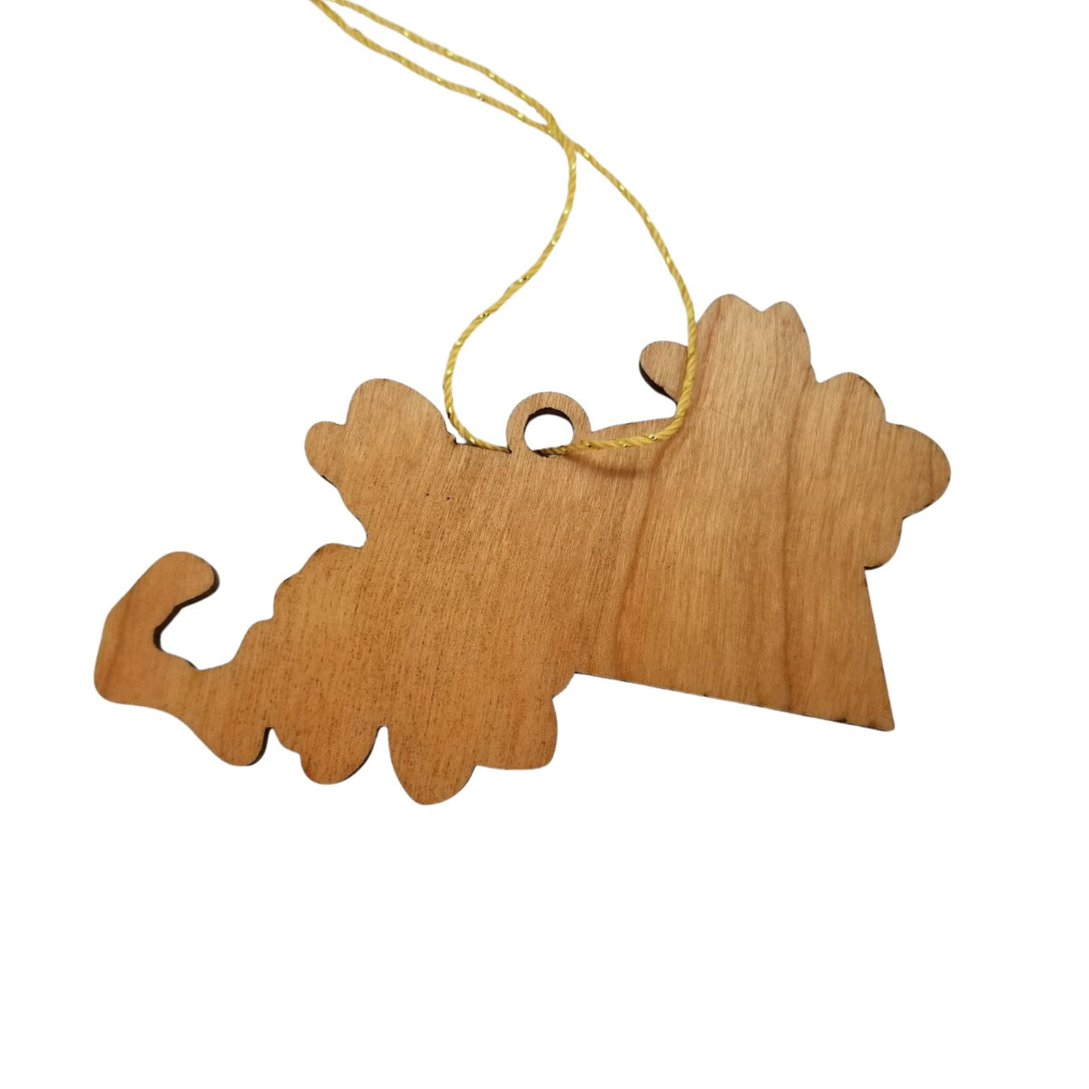 Massachusetts Wood Ornament - MA State Shape with State Flowers The Ma ...