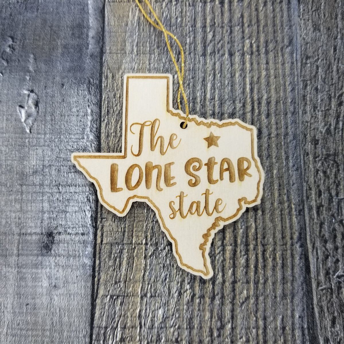 Texas Wood Ornament - TX State Shape with State Motto - Handmade Wood ...