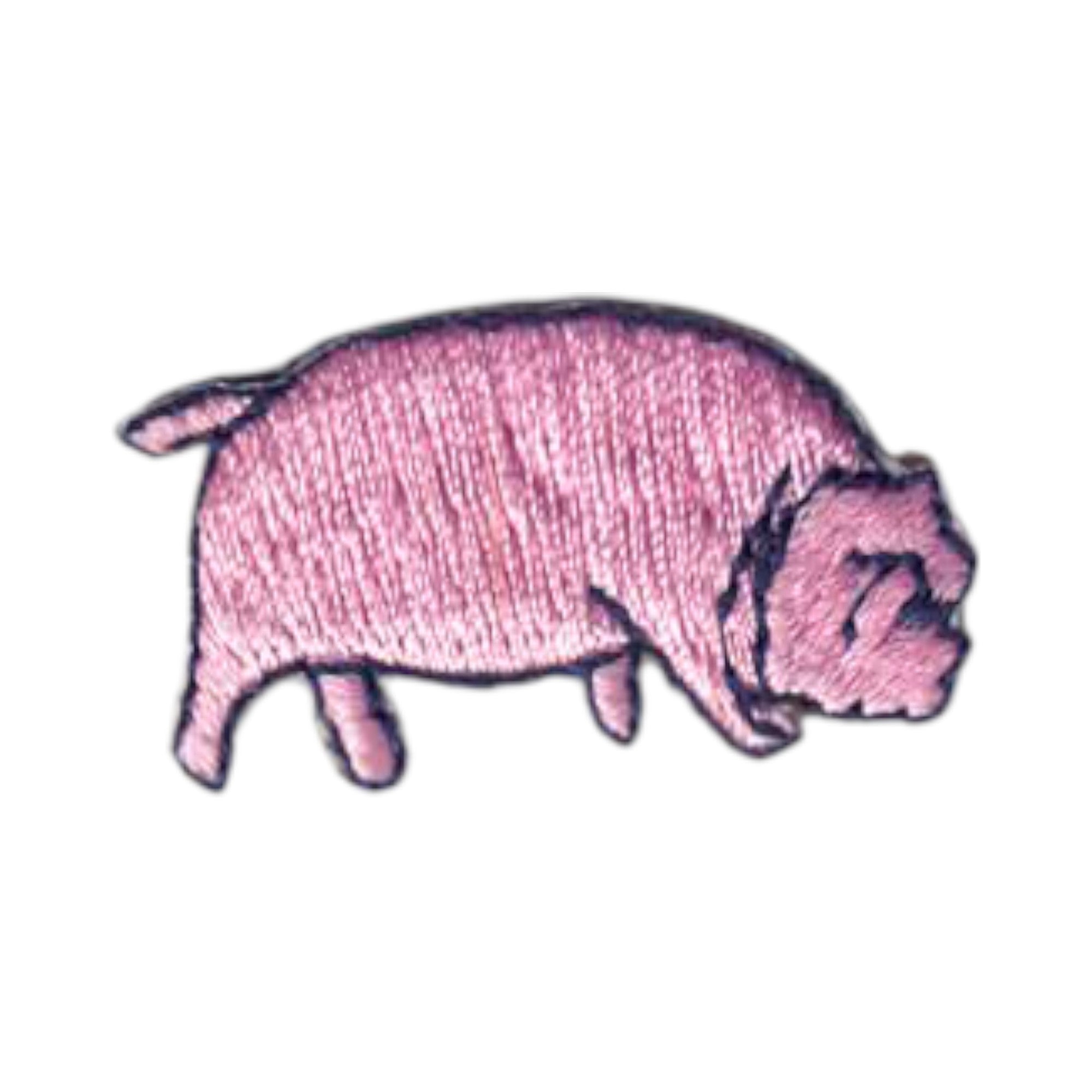 pig embroidered iron-on or sew on patch. – Happy Wood Products / Holm ...