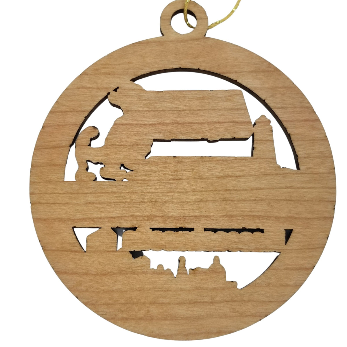 Massachusetts Wood Ornament - MA Souvenir - Handmade Wood Ornament Mad ...