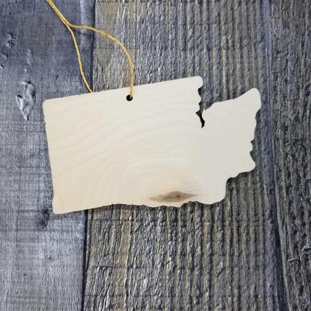 Washington Wood Ornament - WA State Shape with State Motto - Handmade ...