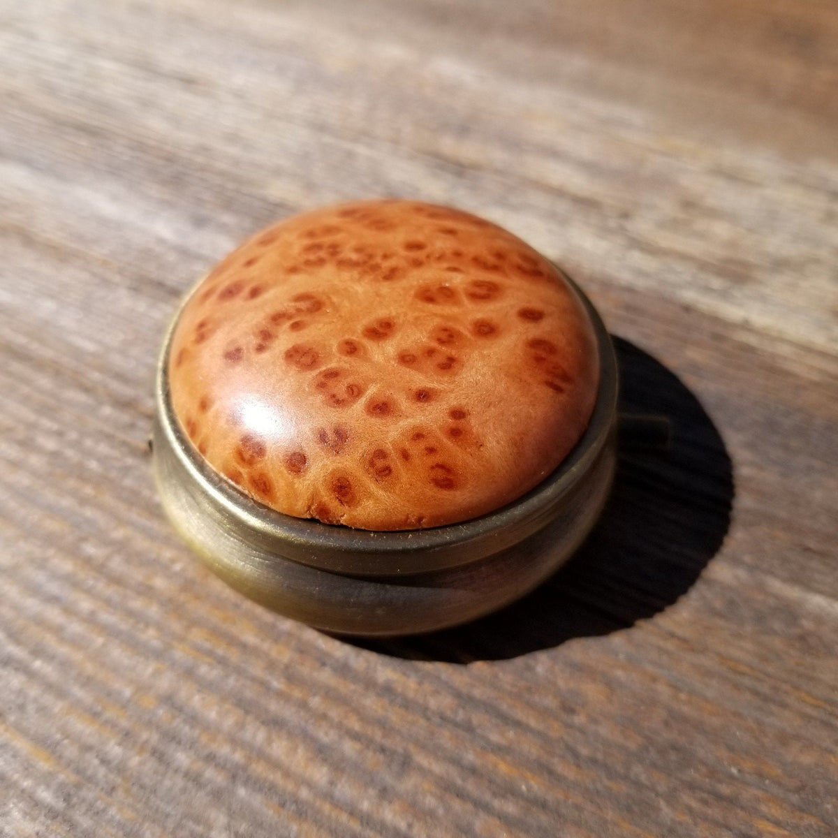 Handmade Pill Box 3 Sections California Redwood Burl Top #415 Souvenir ...