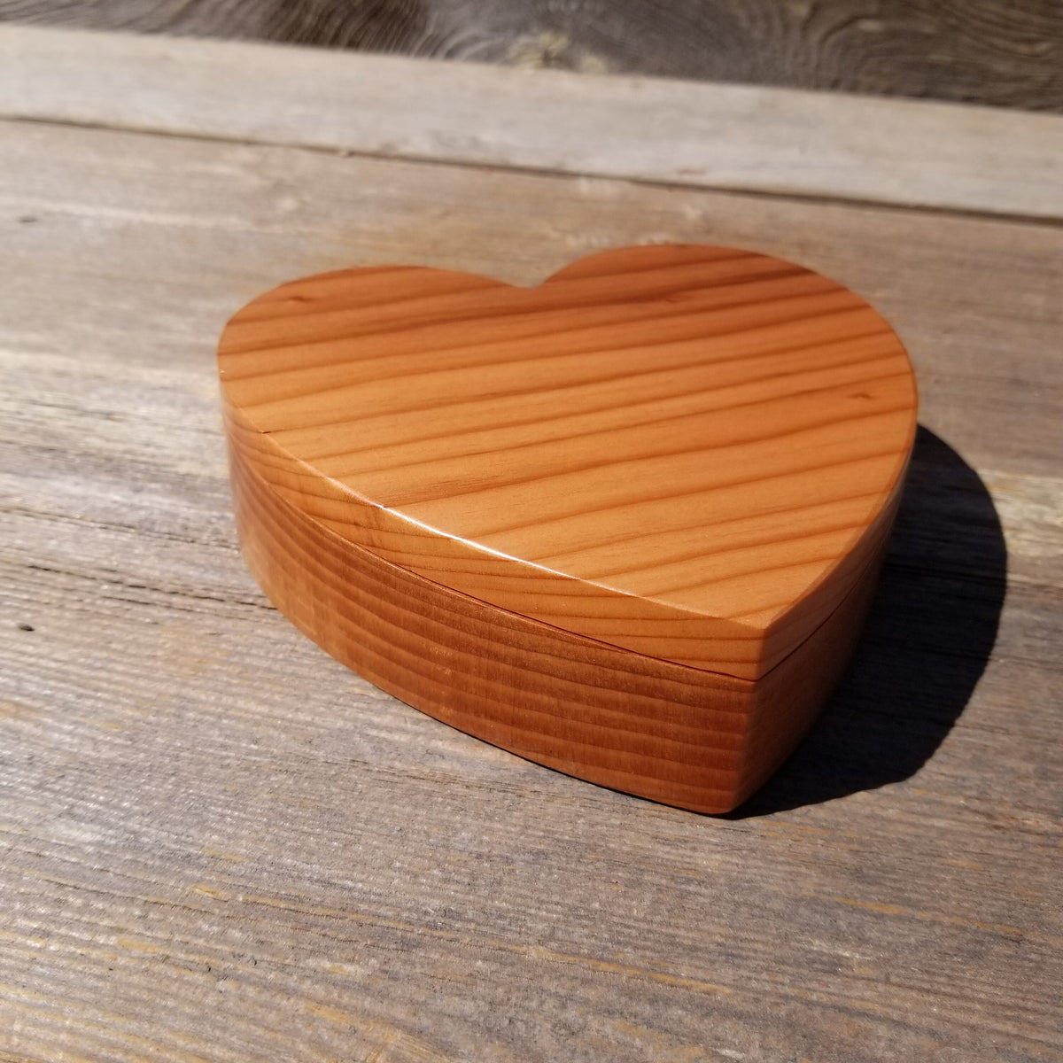 Wood Heart Box with California Redwood Jewelry Box - Ring Box - Handma ...