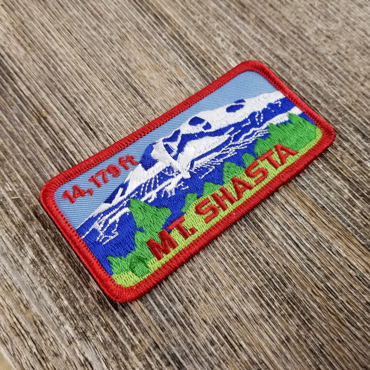 California Patch - Mt Shasta Iron On Patch - Rectangle – Happy Wood ...