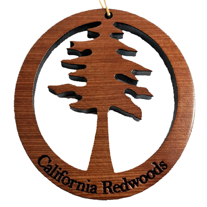 Redwood Tree Wood Christmas Ornament California Redwoods Handmade Wood ...