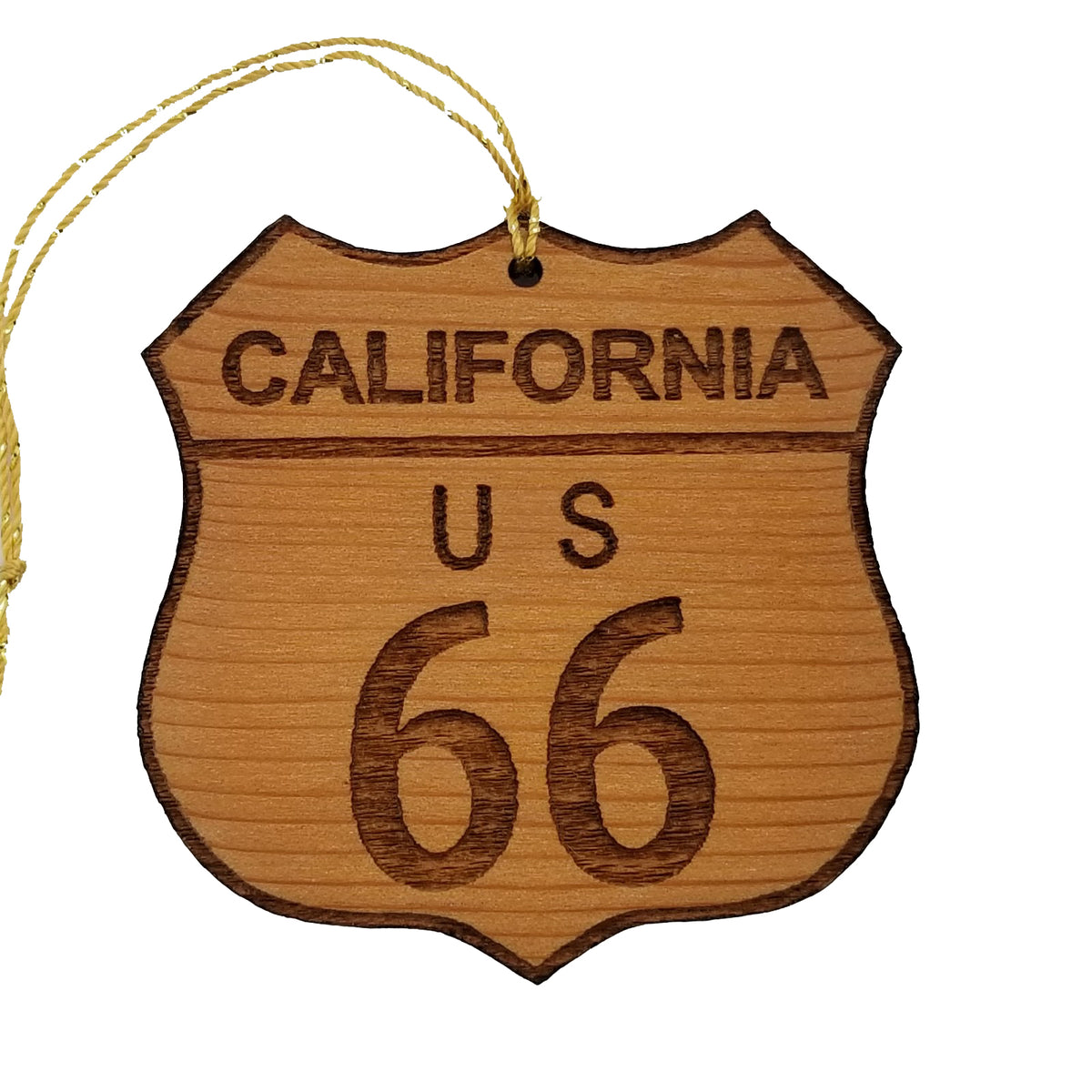 Route 66 Ornament - California Christmas - Road Sign – Happy Wood Products