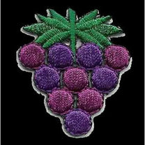 Grapes Bunch Iron On Patch – Cluster of Grapes – 1.5″ Craft Patch - Ca ...