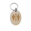 Bathroom Wood Keychain Key Ring Keychain Gift - Key Chain Key Tag Key ...