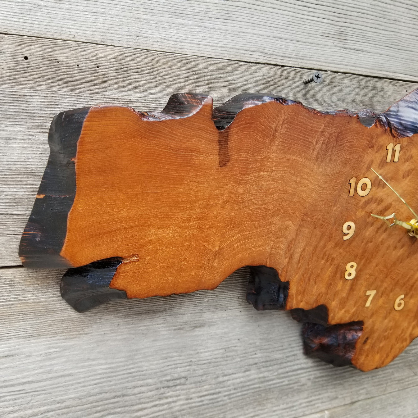 Redwood Clock Handmade Wall Hanging Rustic Live Edge #157 – Happy Wood ...