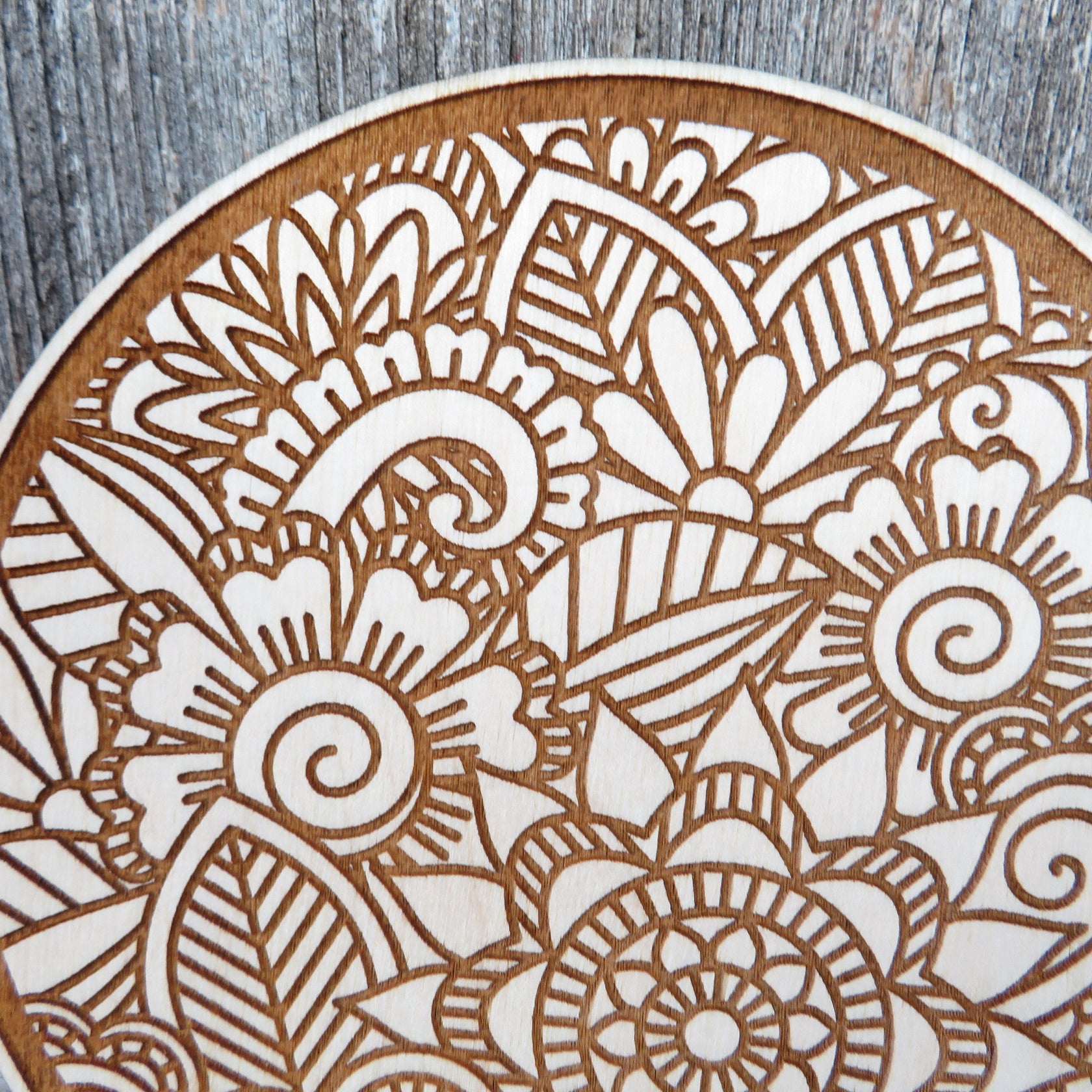 Color Your Own Wood Art - DIY - Wood Trivet Floral - Coloring Project ...